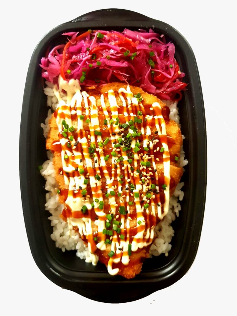 062 - Katsu Tori Fried Chicken With Salad - Nanti's Sushi - Pleuville